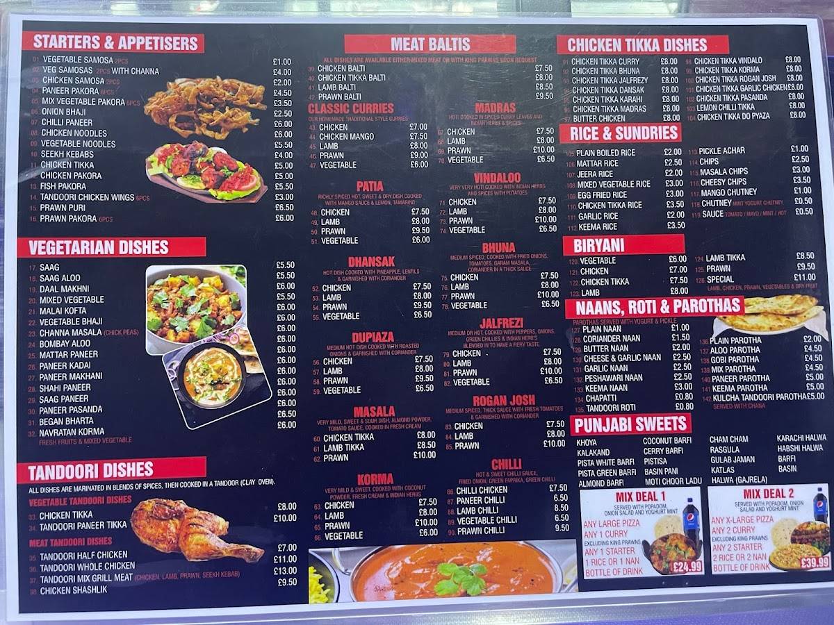 Menu at NEW PUNJABI JUNCTION (INDIAN CURRY & PIZZAS) BILSTON restaurant ...
