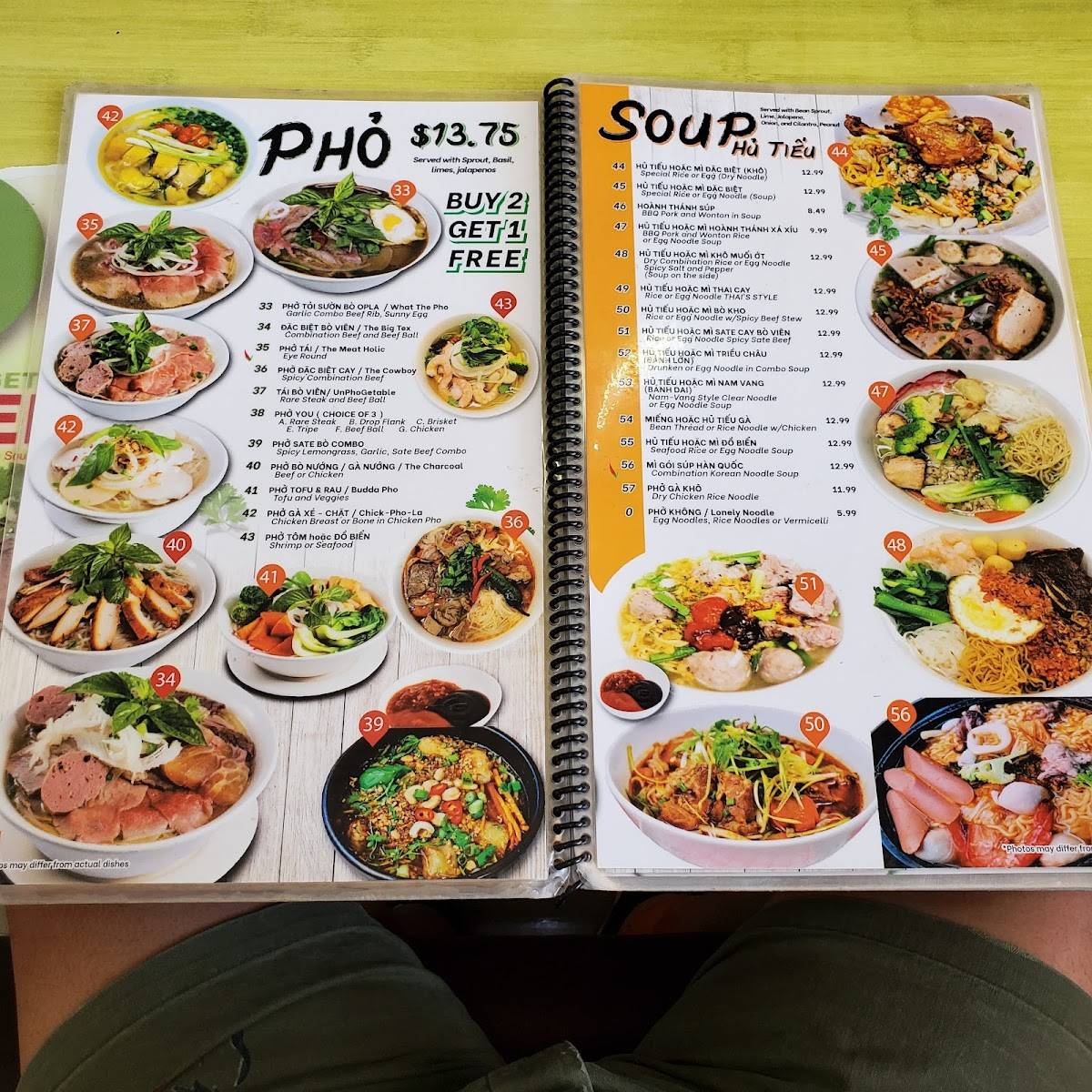 Menu at Bistro B restaurant, Grand Prairie