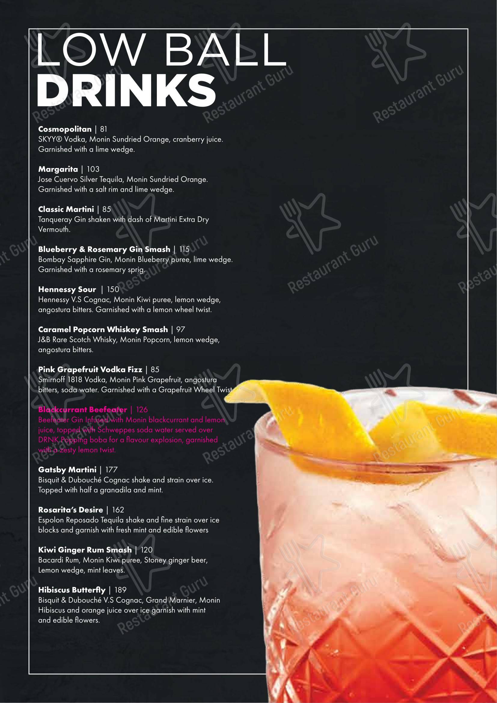 Menu at Black Lounge - Bistro & Cocktail Lounge pub & bar, Durban, 7 ...