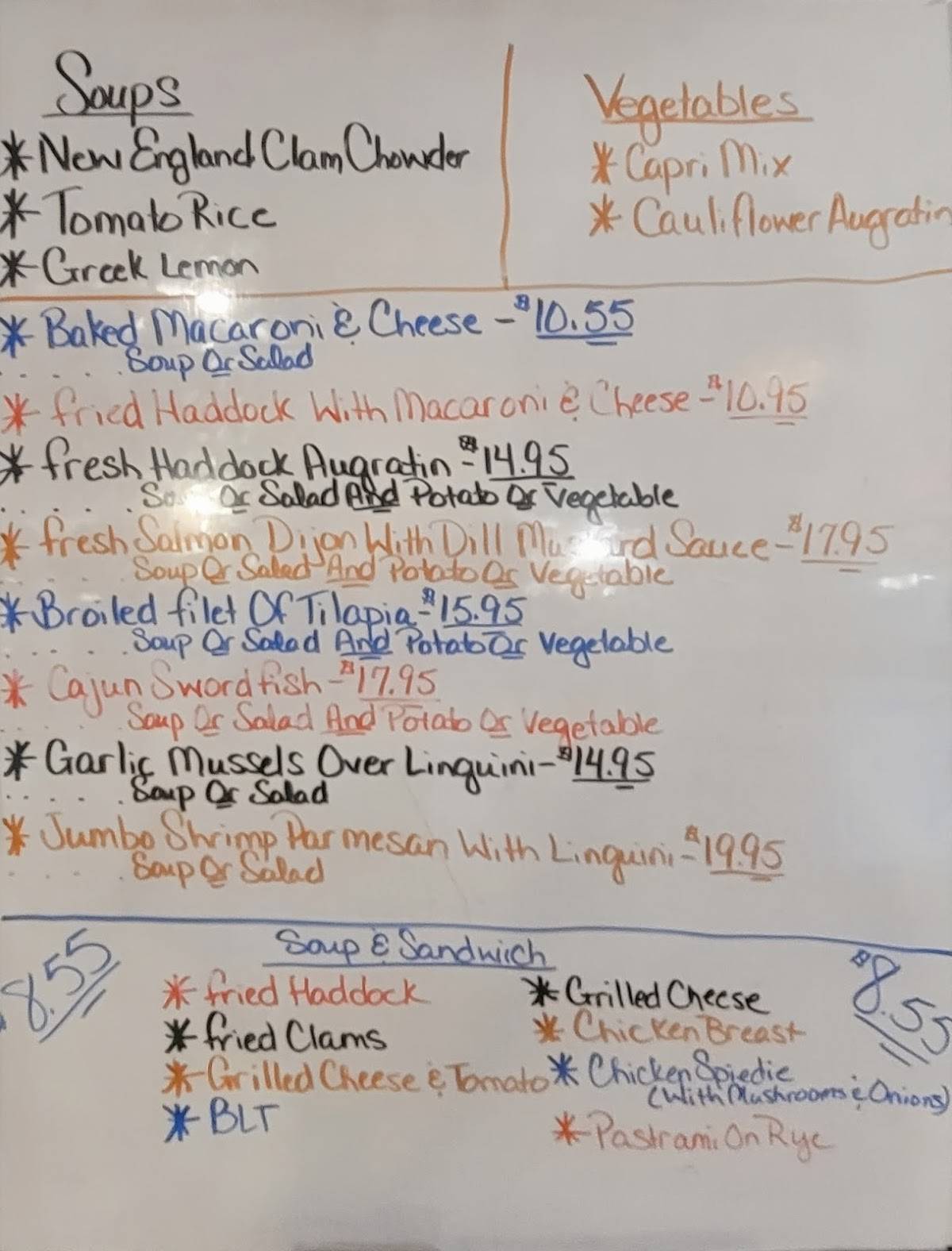 Menu at Blue Dolphin restaurant, Apalachin, NY-434
