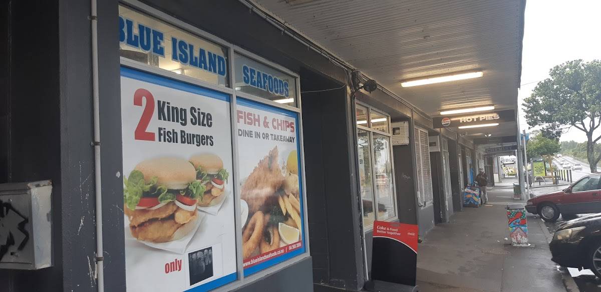 Menu at Blue Island Seafoods fast food, Lower Hutt