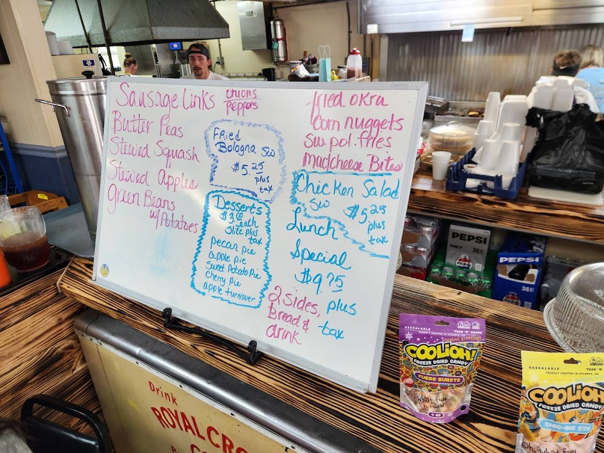 Menu at Blue Top Grill restaurant, Graniteville
