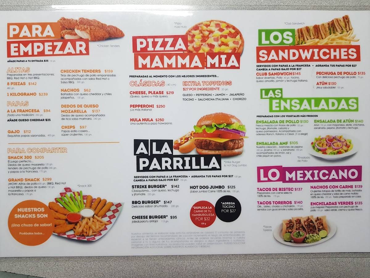Carta del pub y bar Bol Obispado, Monterrey