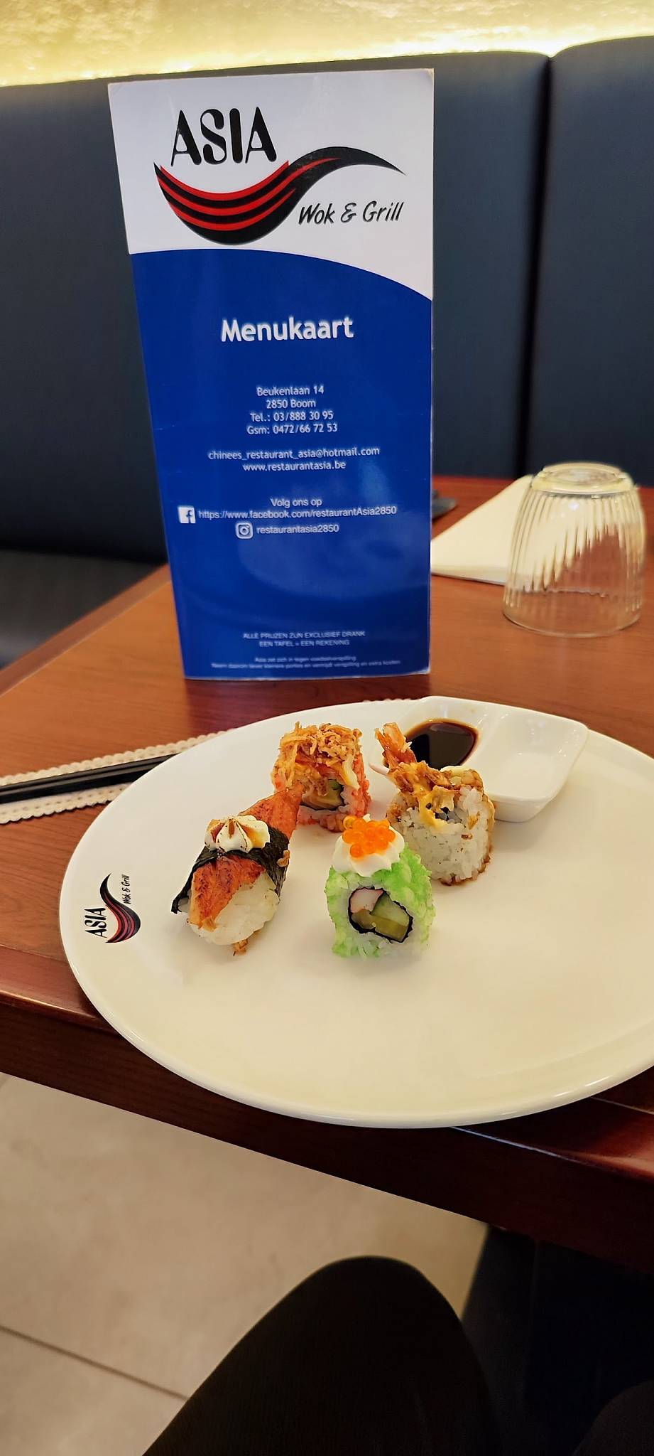 Menu at Asia, Boom