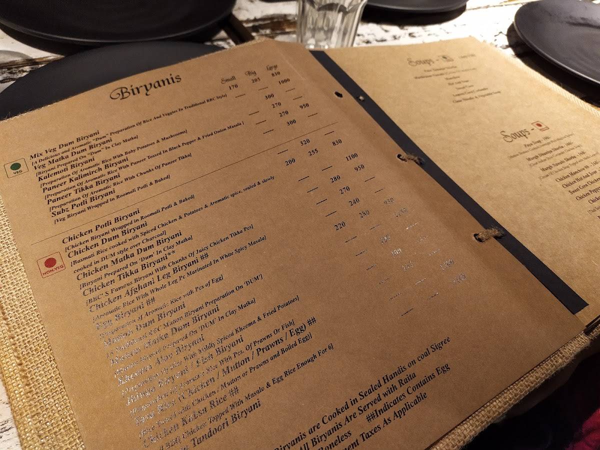 Menu at Borivali Biryani Centre (BBC), Vasai, Mahatma Gandhi Rd