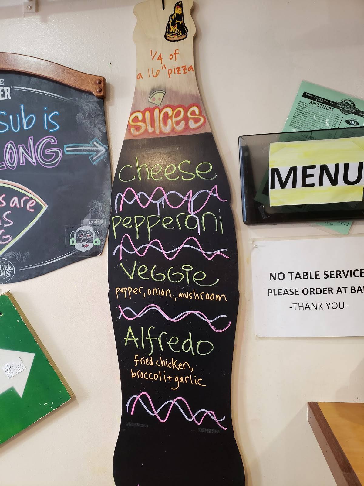 Menu at Boston Brothers Pizzeria, Conway