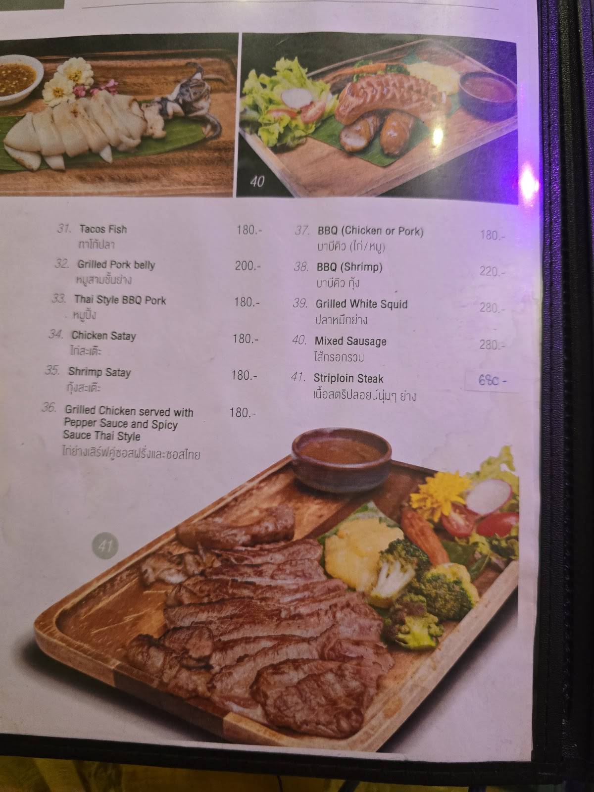 Menu at Botanic Backyard Bar & Restaurant, Bangkok