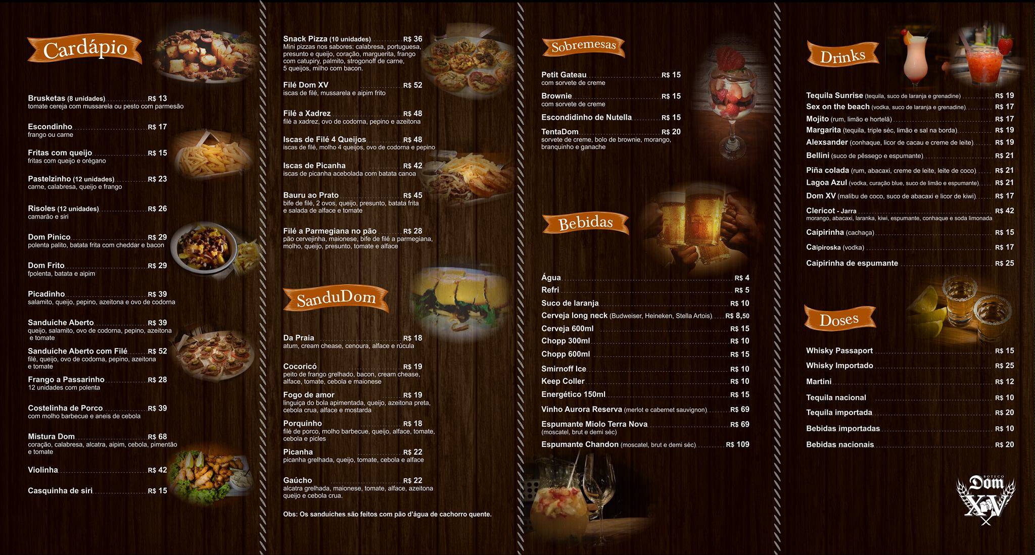Menu em Boteco Dom XV pub & Bar, Esteio