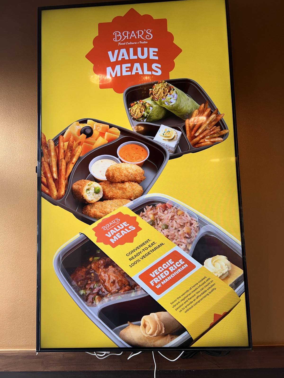 Menu at Brar's Vaughan Mills restaurant, Vaughan