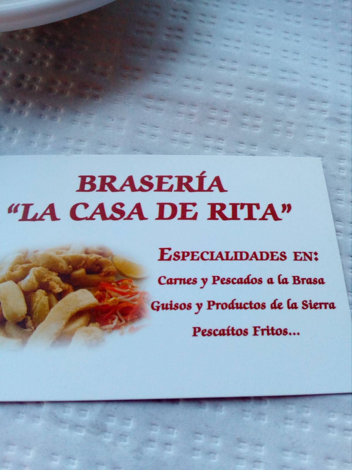 Carta del restaurante Brasería La Casa De Rita, Punta Umbría