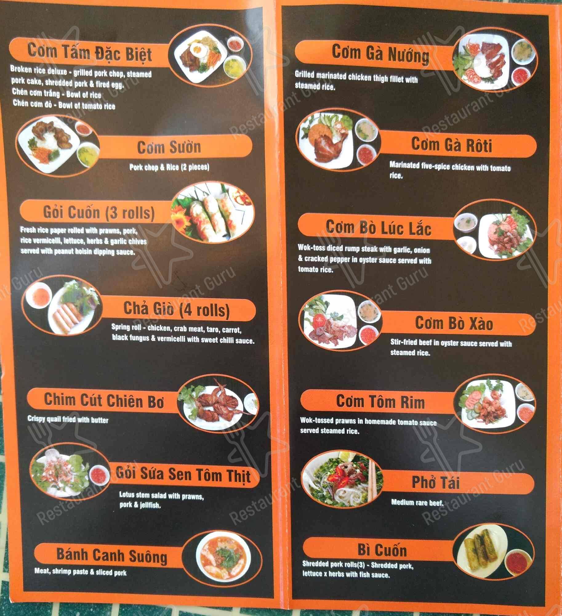 Menu at Broken Rice Vietnamese Restaurant - Canley Heights, Canley Heights
