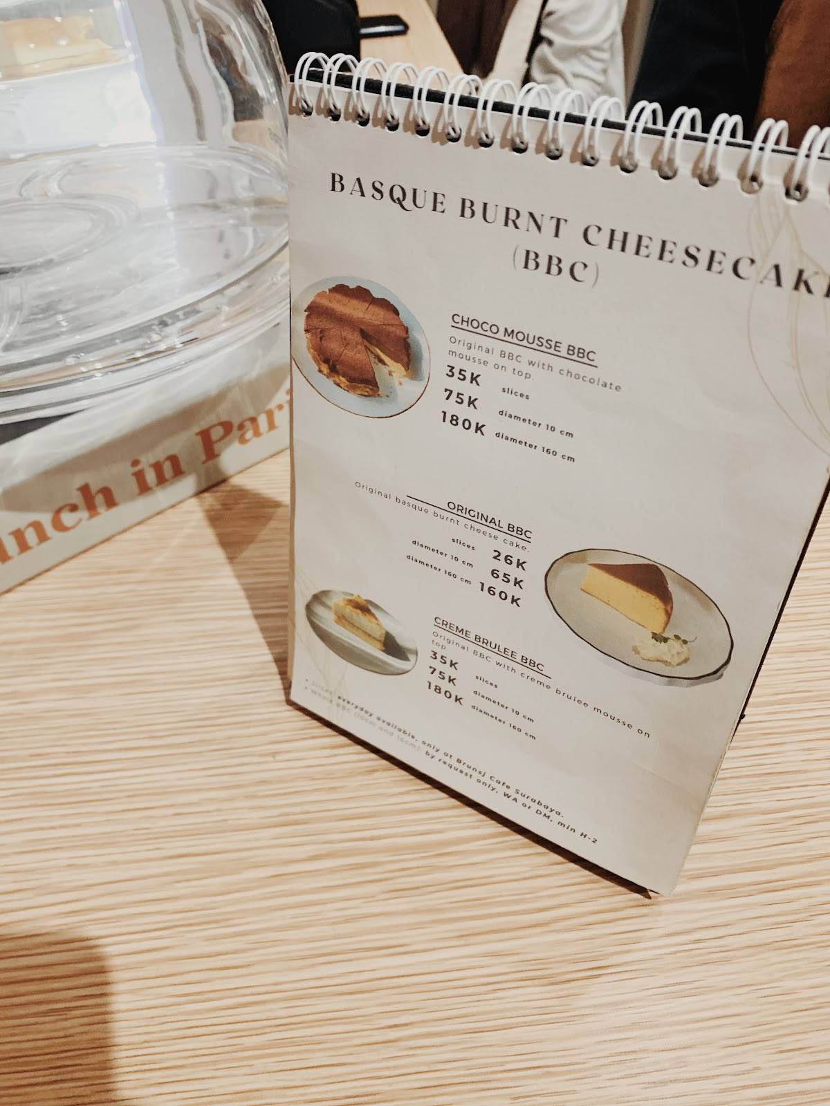 Menu at Brunsj Cafe, Surabaya