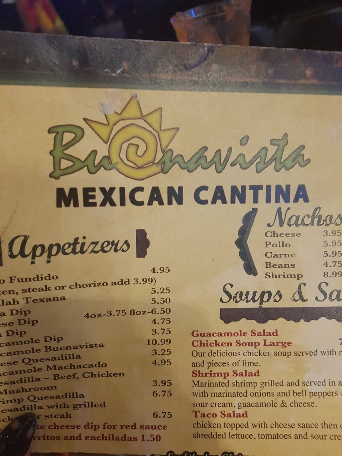 Menu at Buenavista Mexican Cantina (Cullman) restaurant, Cullman, St ...