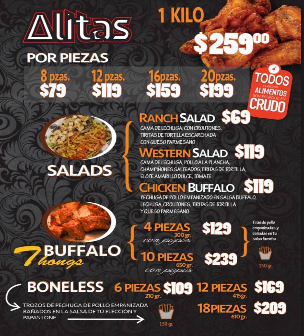 Carta del restaurante Buffalo Ranch Abasolo, Saltillo, Abasolo Norte ...