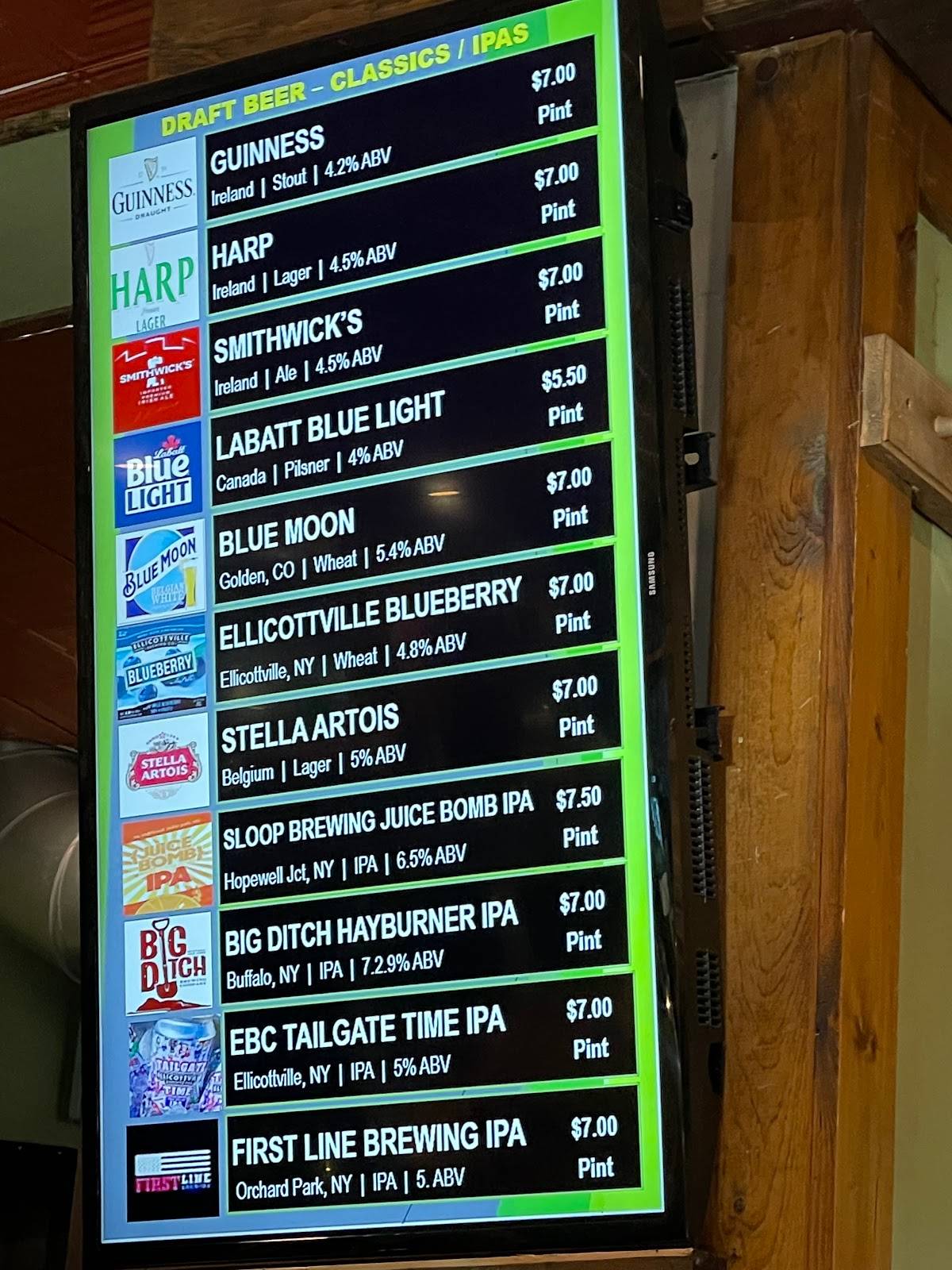 Menu at The Blackthorn Restaurant & Pub, Buffalo