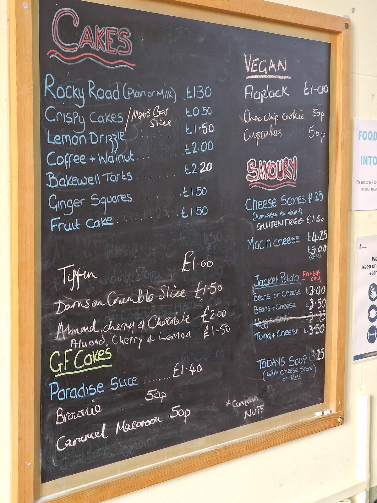 Menu at Bugbrooke Community Cafe, Bugbrooke