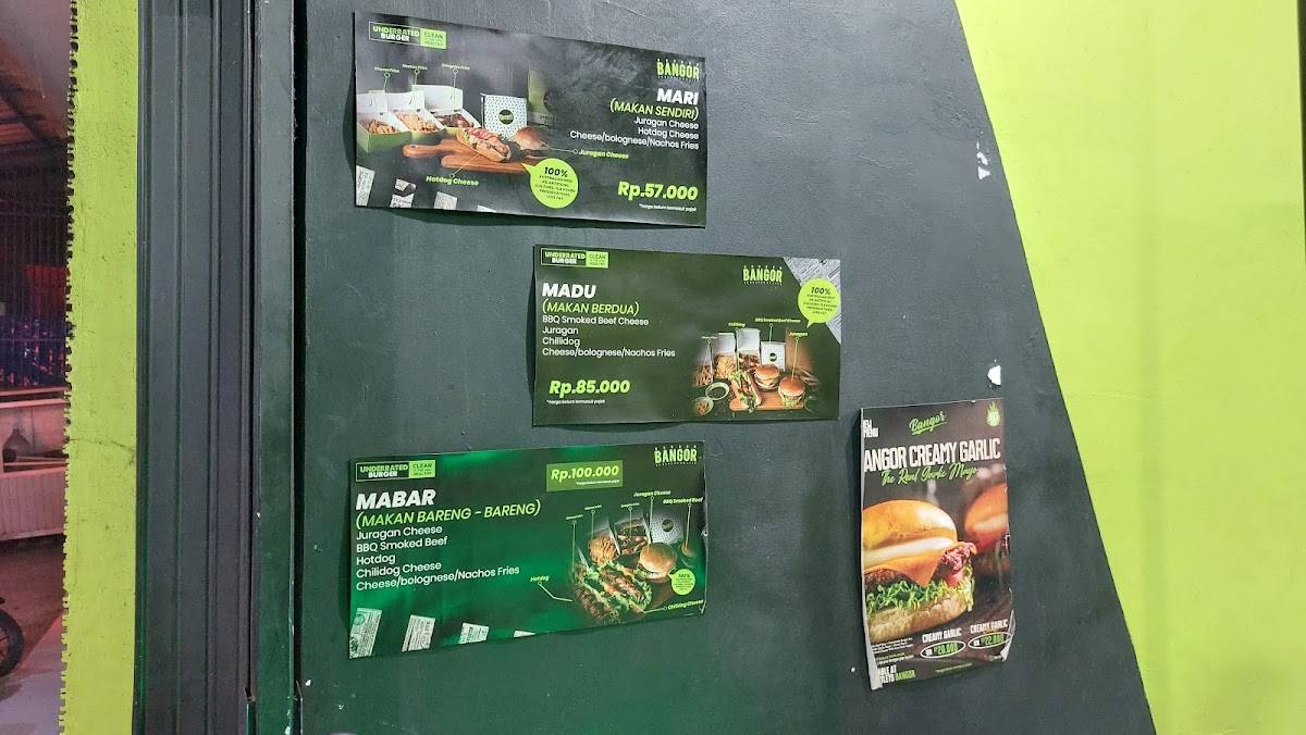 Menu at Burger Bangor Cibodas restaurant, Tangerang