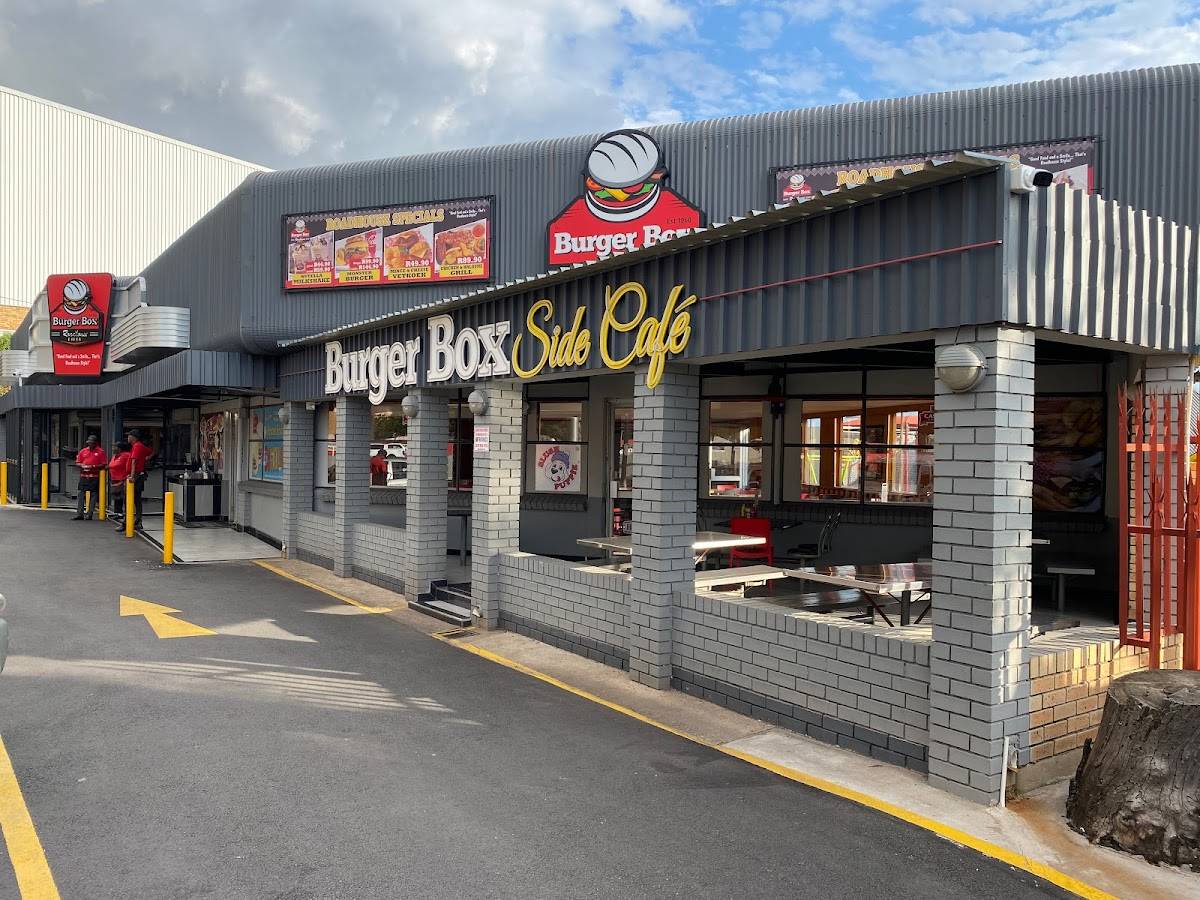 Menu at Burger Box Roadhouse restaurant, Krugersdorp, Gauteng