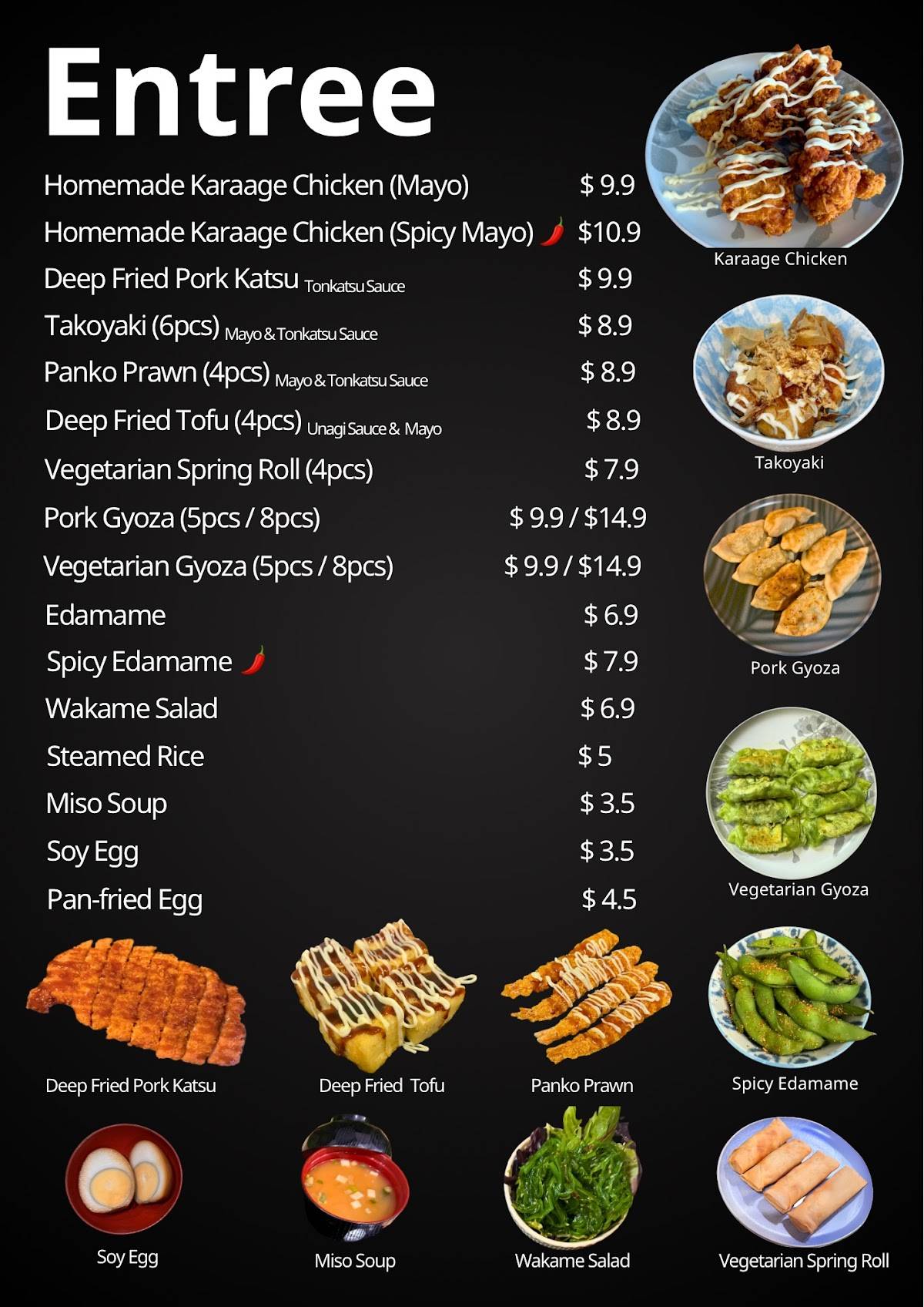 Menu at Minamoto Japanese Restaurant, Burwood