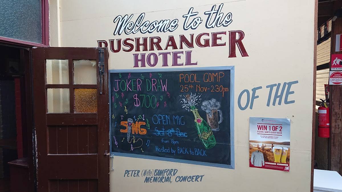Menu at Bushranger Hotel pub & bar, Collector