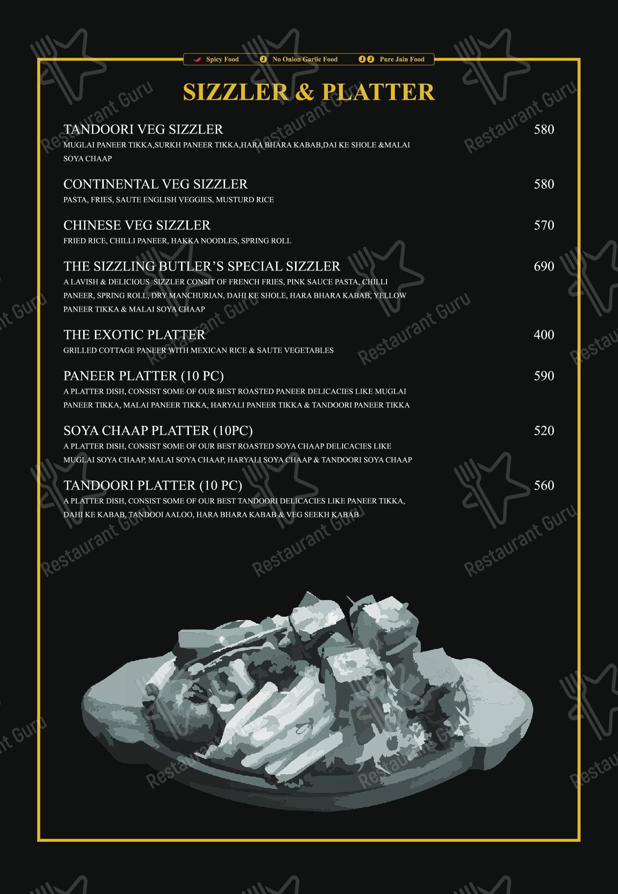 Menu at Butler's (Rooftop Vegetarian Restaurant Perfect fine-dine ...