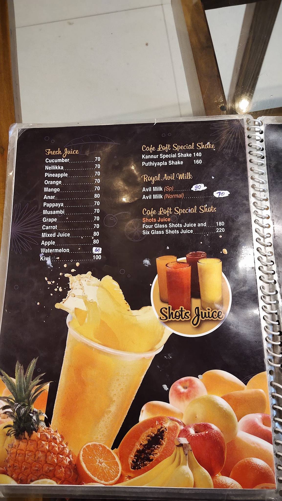 Menu at CAFE LOFT, Anchal