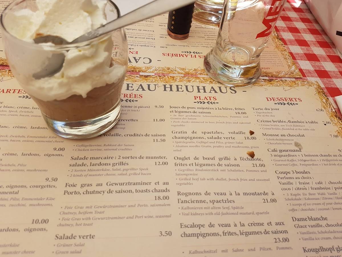 Menu at CAVEAU HEUHAUS restaurant, Eguisheim