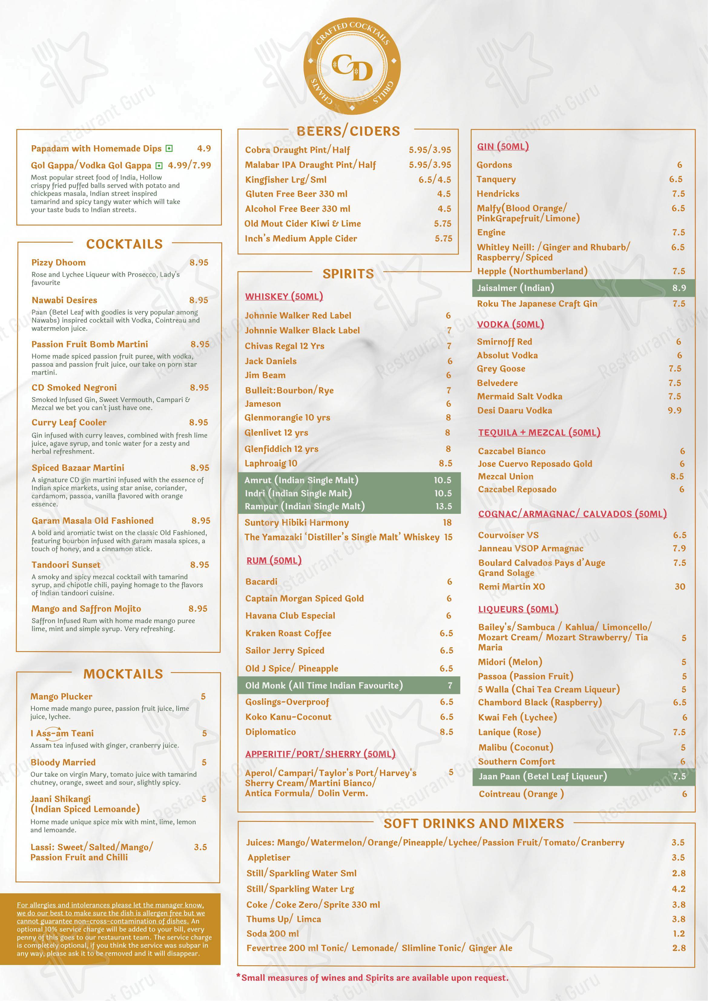 Menu at CHAKH DHOOM - AUTHENTIC INDIAN STREET FOOD NEWCASTLE restaurant ...