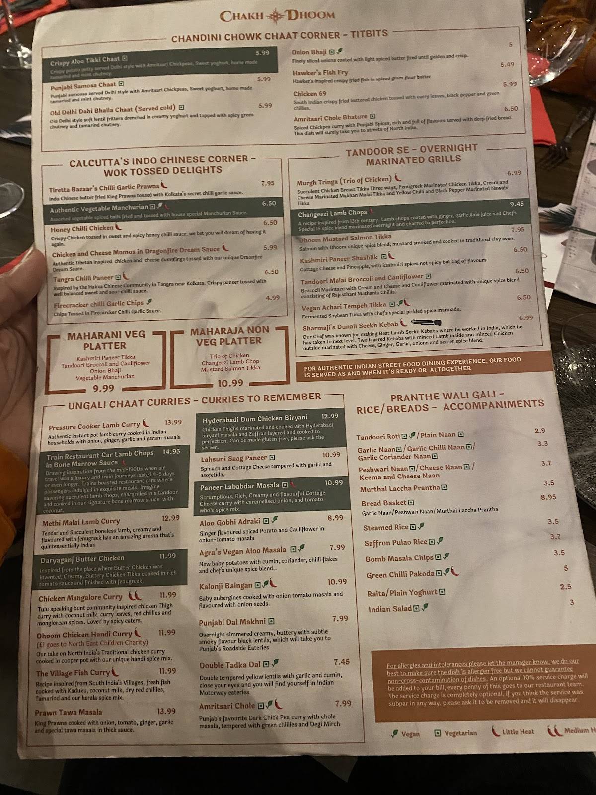 Menu at CHAKH DHOOM - AUTHENTIC INDIAN STREET FOOD NEWCASTLE restaurant ...