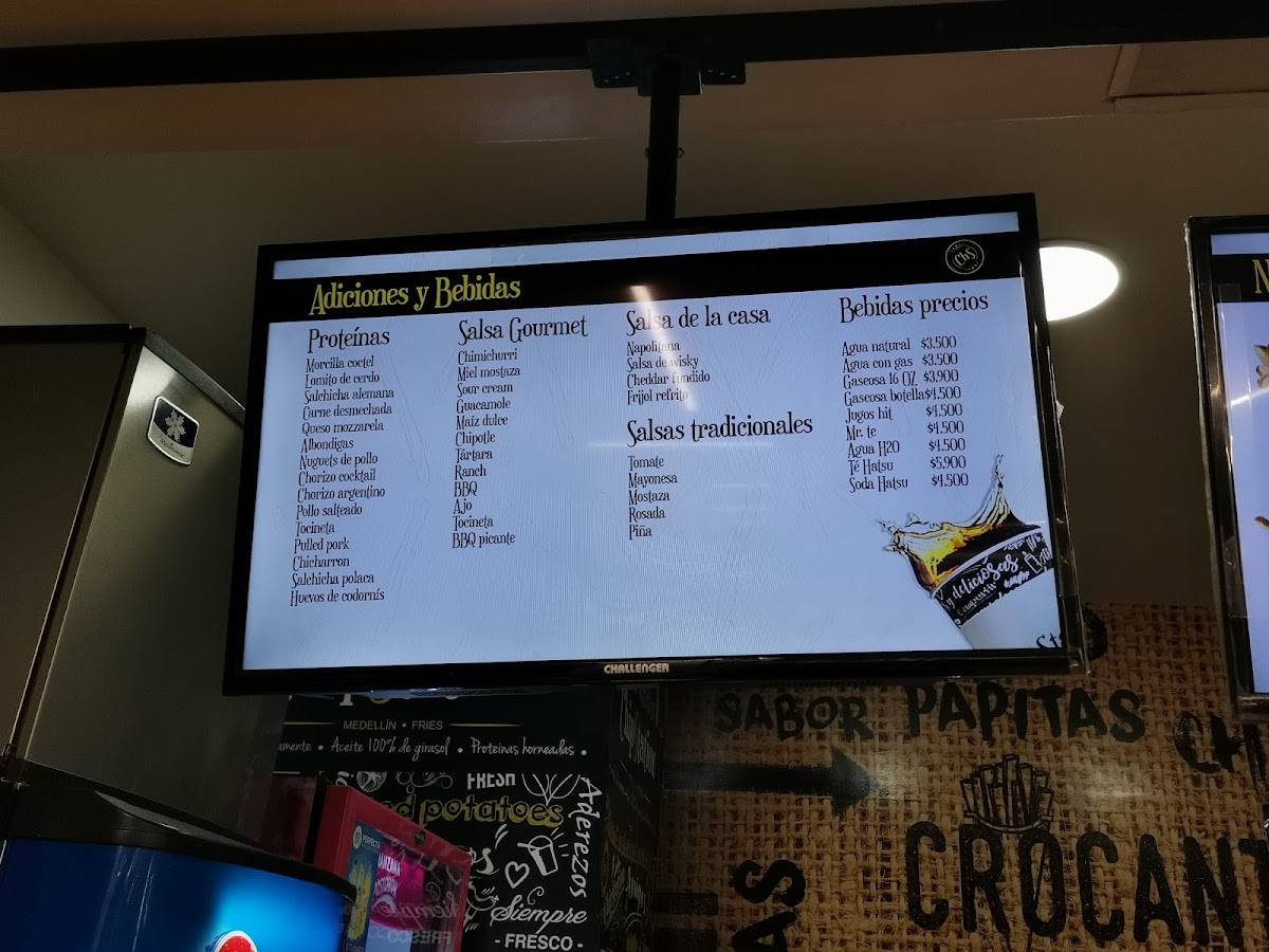 Carta del restaurante CHIPSTATION CC PREMIUM PLAZA, Colombia