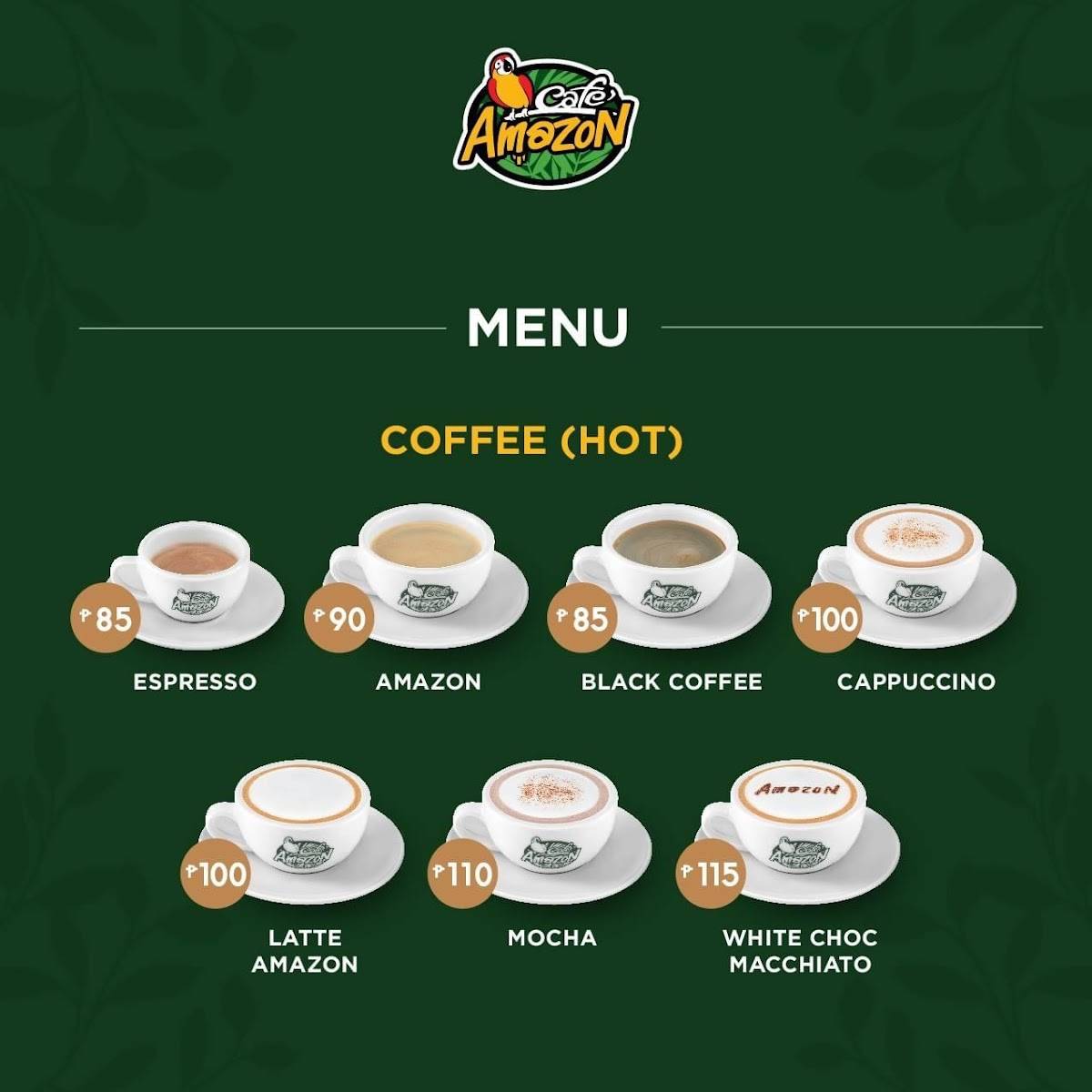 Carta de Café Amazon Batangas City, Batangas