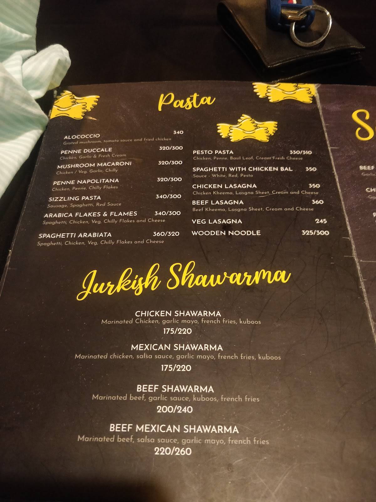 Menu at Cafe Arabica Cafe and Restaurant, Chennai, 4