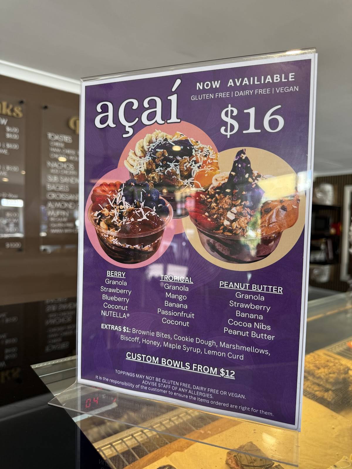 Menu at Barossa Beans and Cream, Tanunda