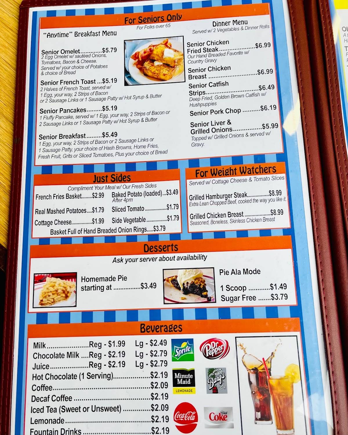 Menu at Benbrook Cafe, Fort Worth