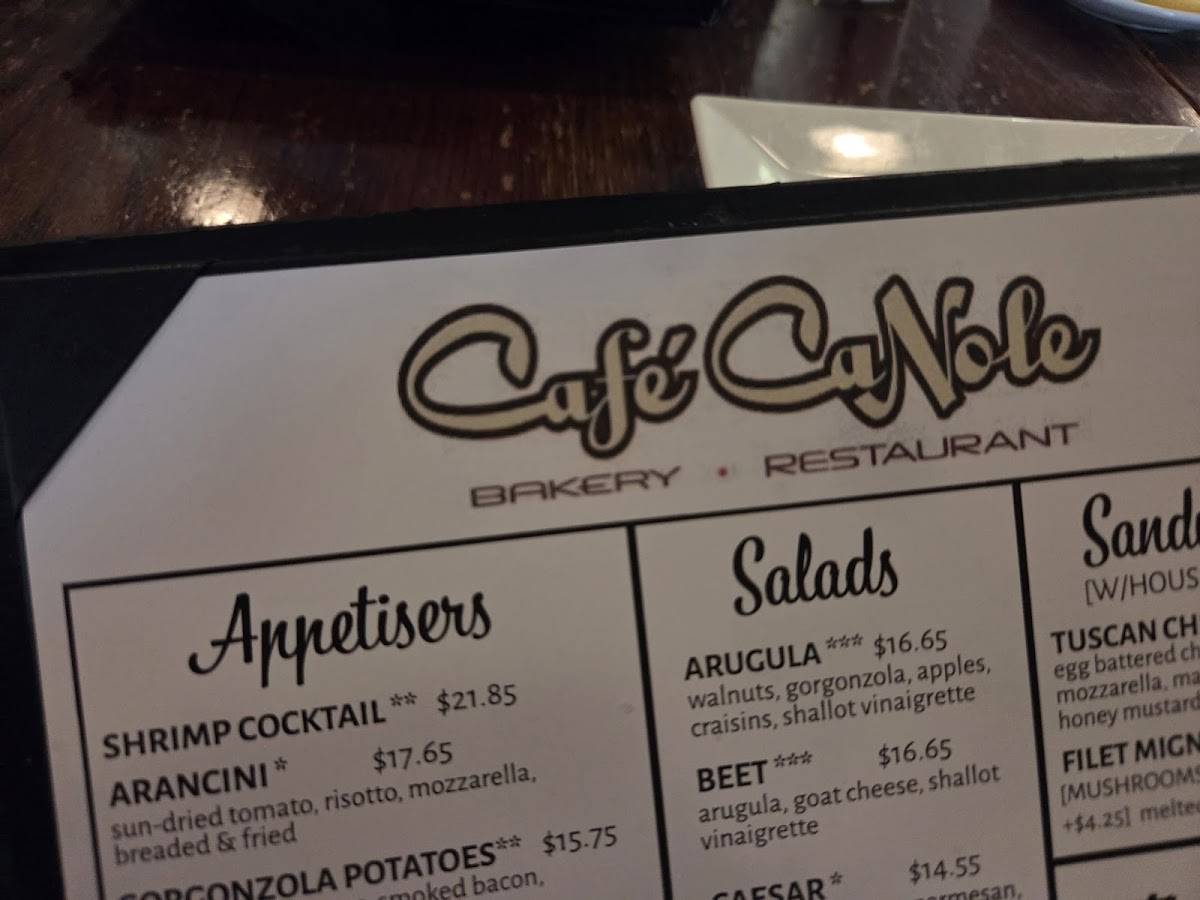 Menu at Cafe CaNole Bakery & Restaurant, New Hartford, 1 Campion Rd