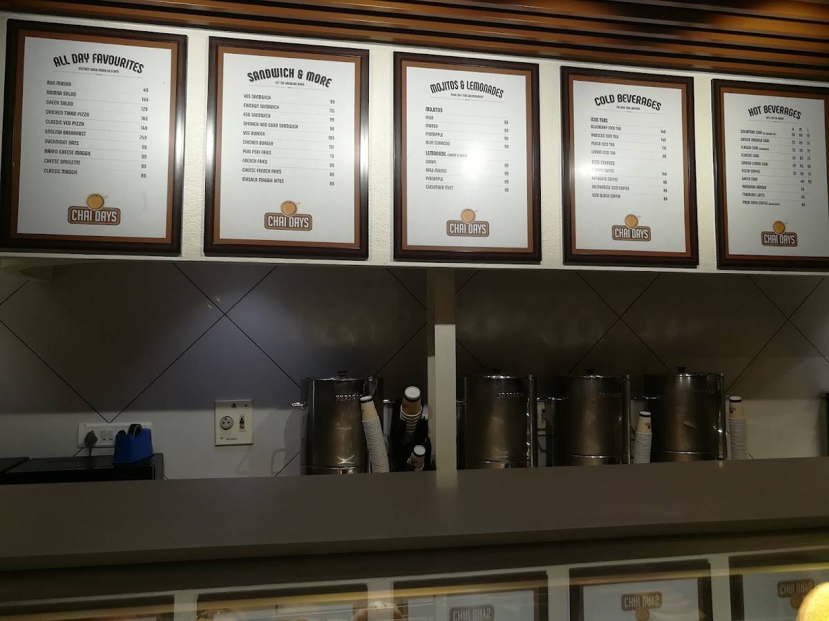 Menu at Chai Days HRBR Layout, Bengaluru