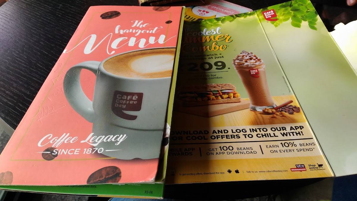 Menu at Café Coffee Day, Hyderabad, 293/82/A70/G4 Ground Floor