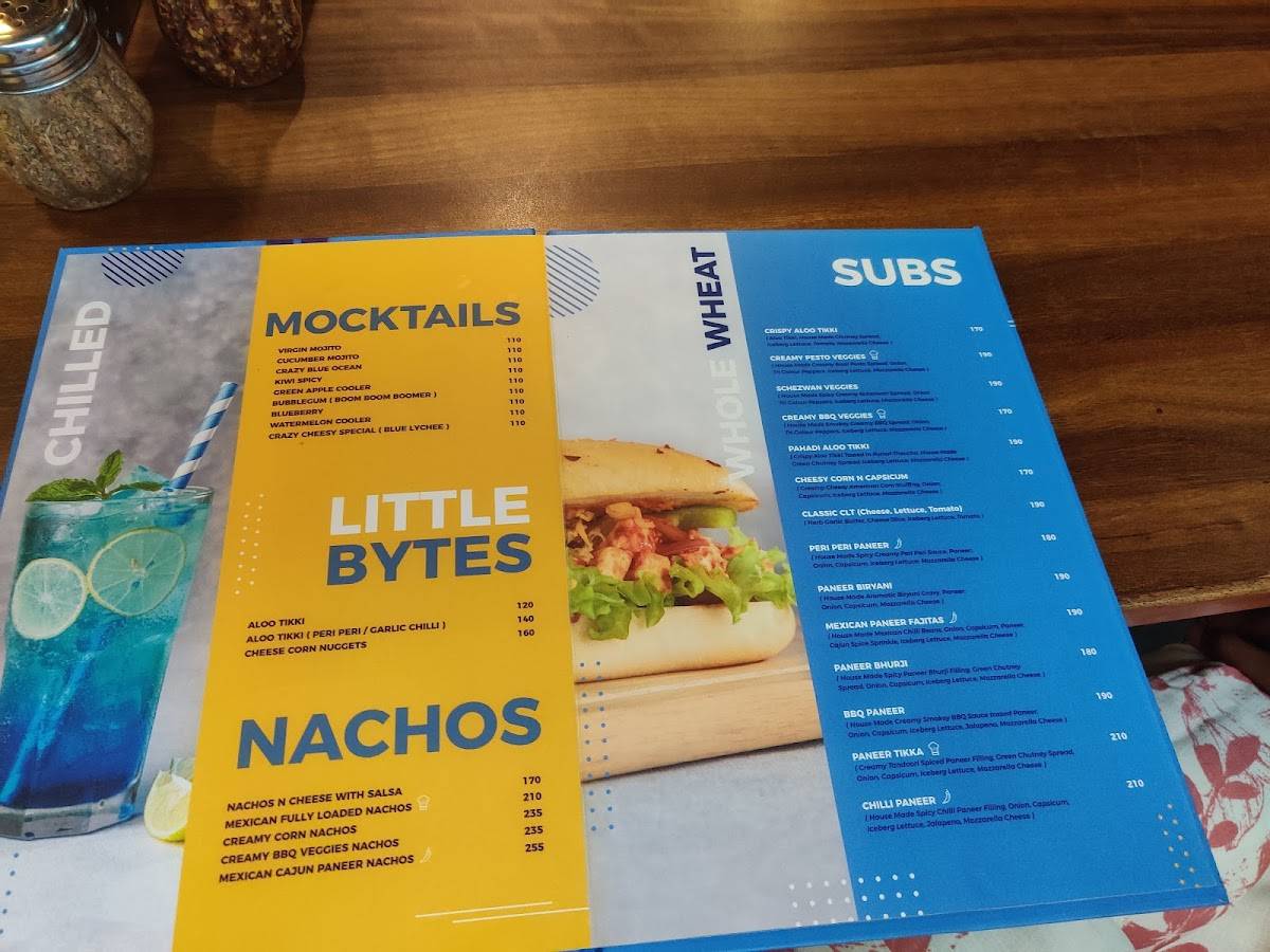 Menu at Crazy Cheesy Cafe Warje, Pune