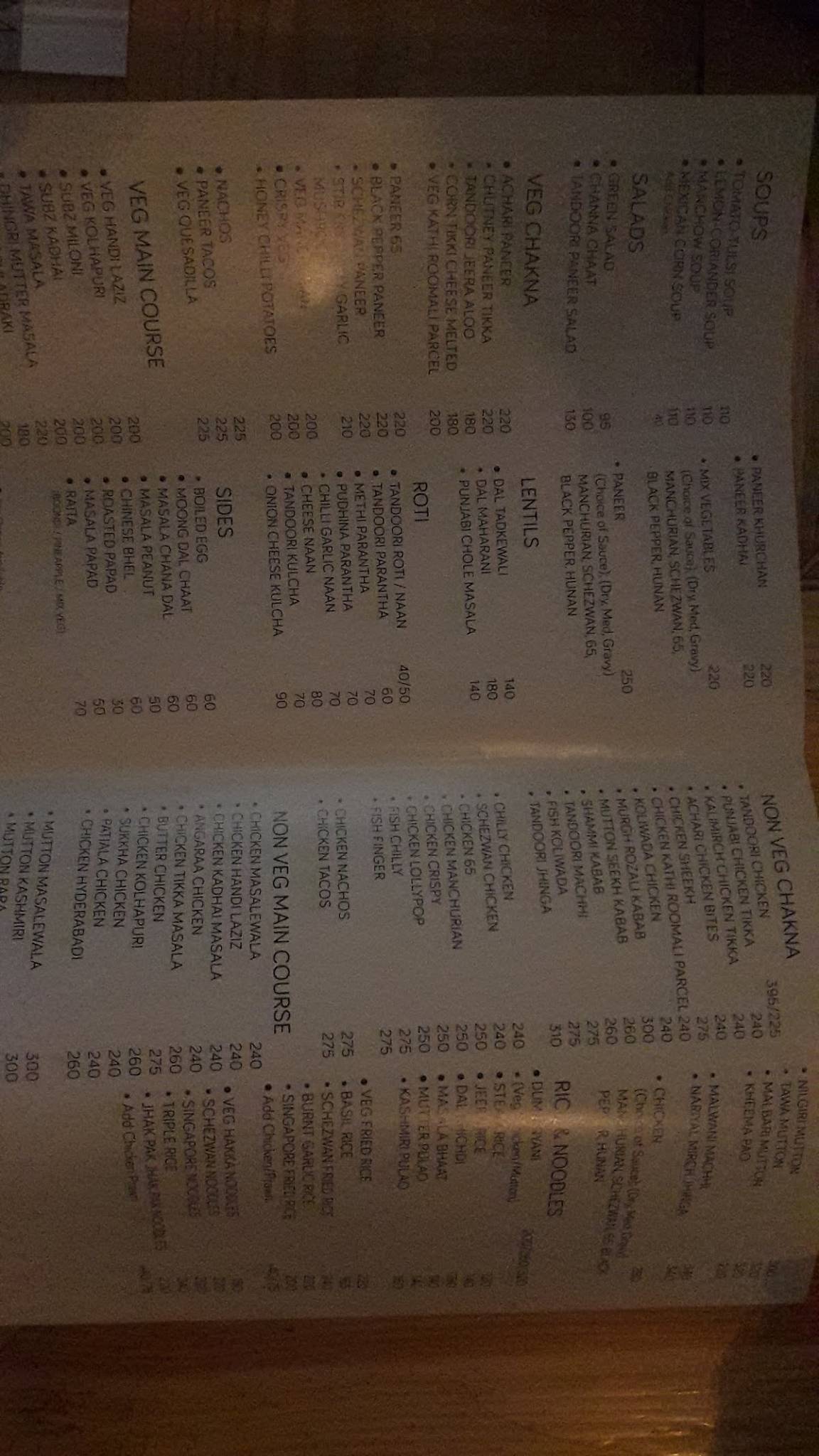 Menu at Cafe Cubano & Curry Leaf, Mumbai, No-7