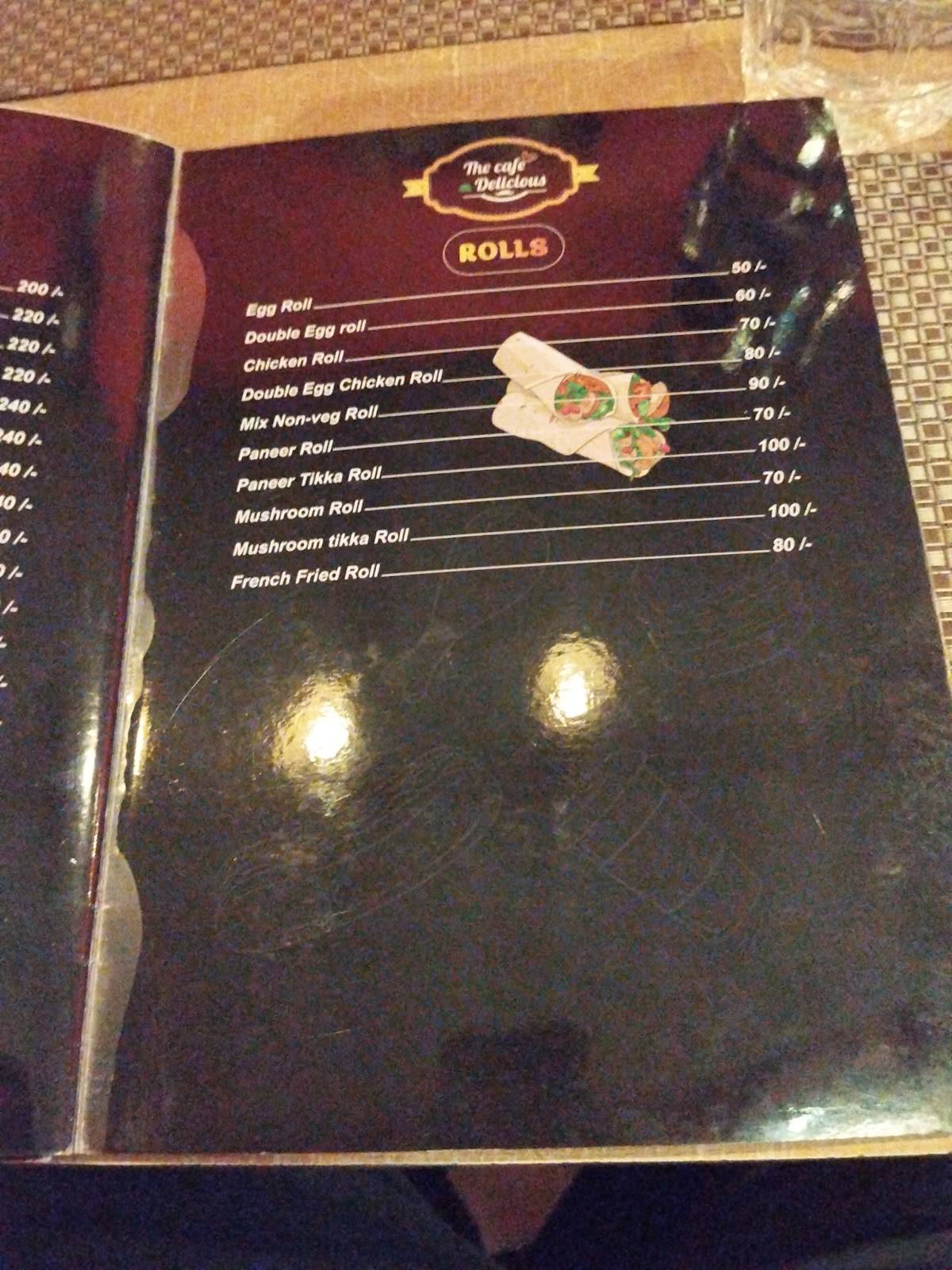 Menu at Cafe Delicious, Brahmapur, Main Road