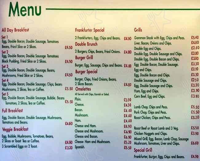 Menu at Cafe Delight, Surbiton, 410 Ewell Rd