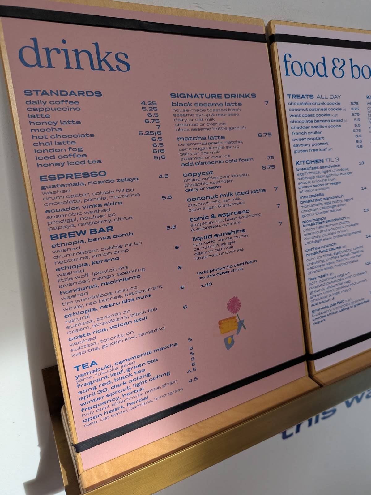 Menu at Hey Happy cafe, Victoria