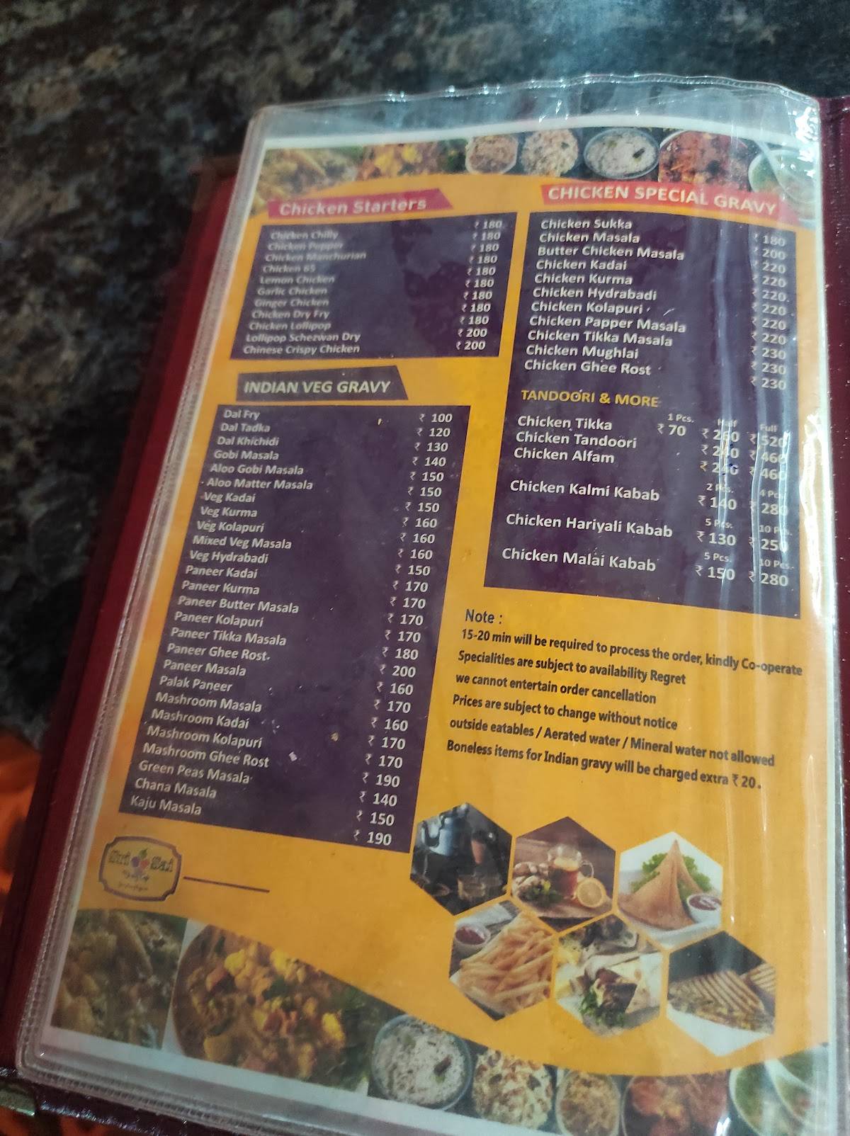 Menu at Cafe Infinity & cake Point, India