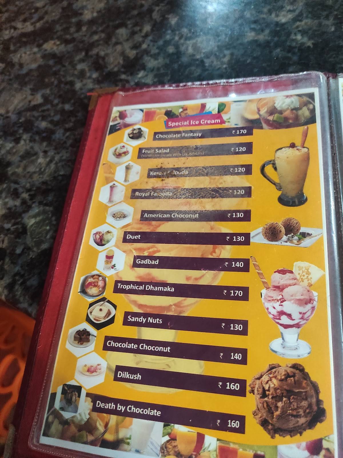 Menu at Cafe Infinity & cake Point, India
