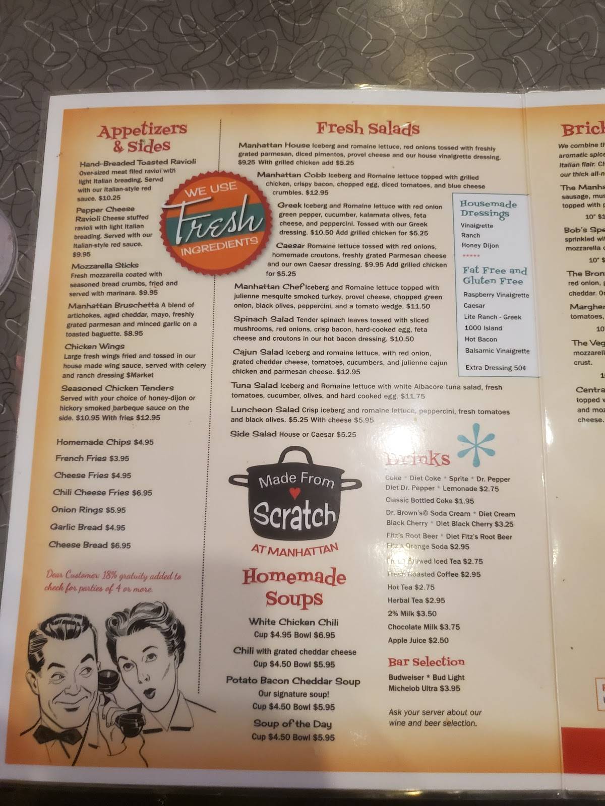 Menu at Cafe Manhattan, Clayton, 505 S Hanley Rd