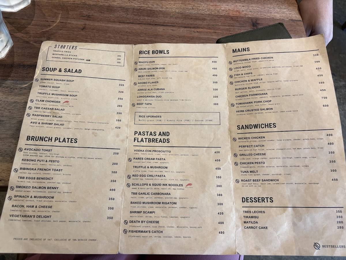 Menu at The Black Bean - BF Homes cafe, Parañaque