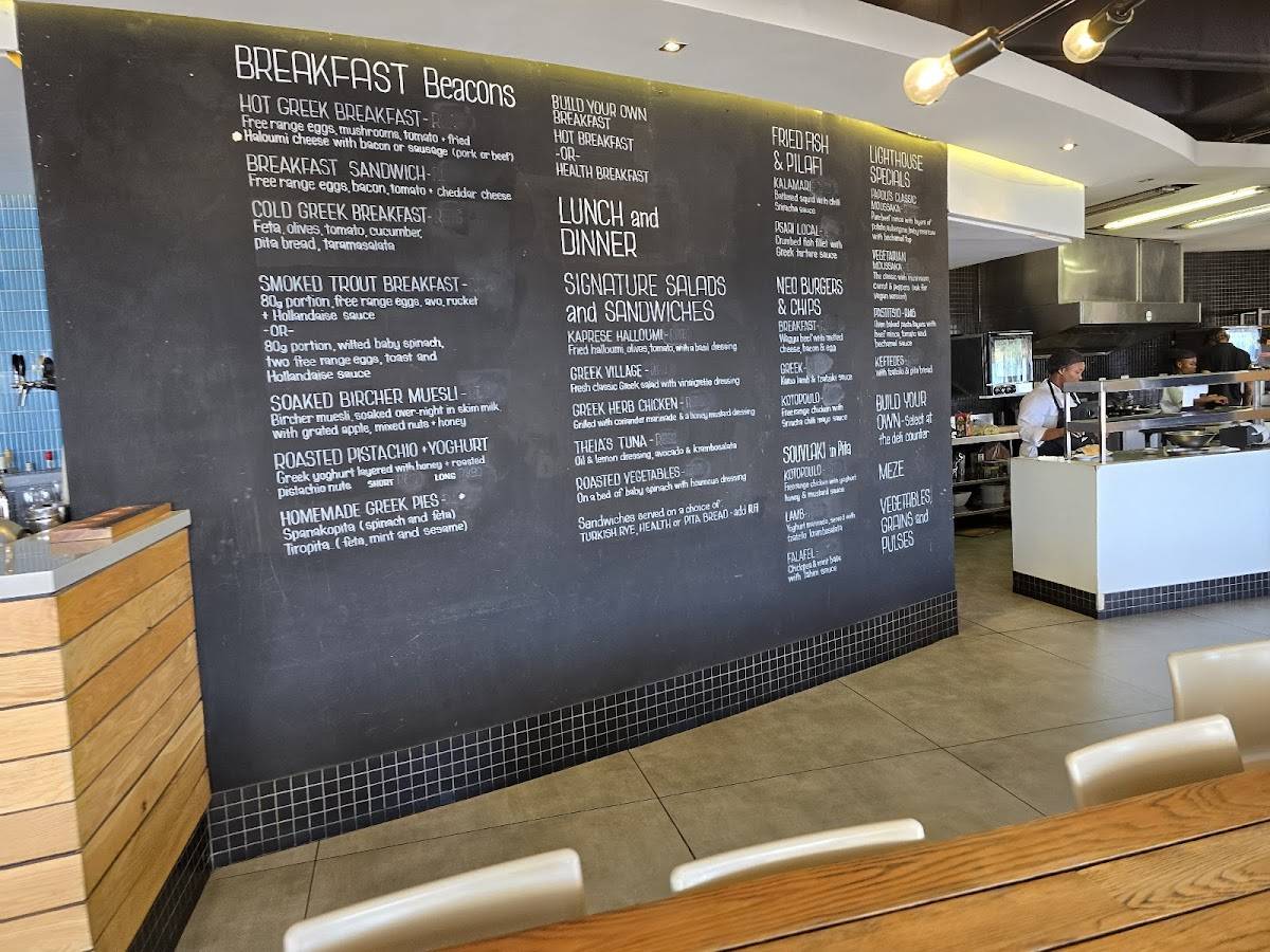 Menu at Caffe Neo restaurant, Cape Town