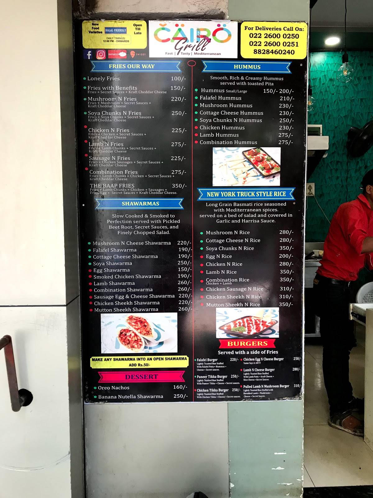 Menu at Cairo Grill, Mumbai, Shop No. 4 Spenta Khar