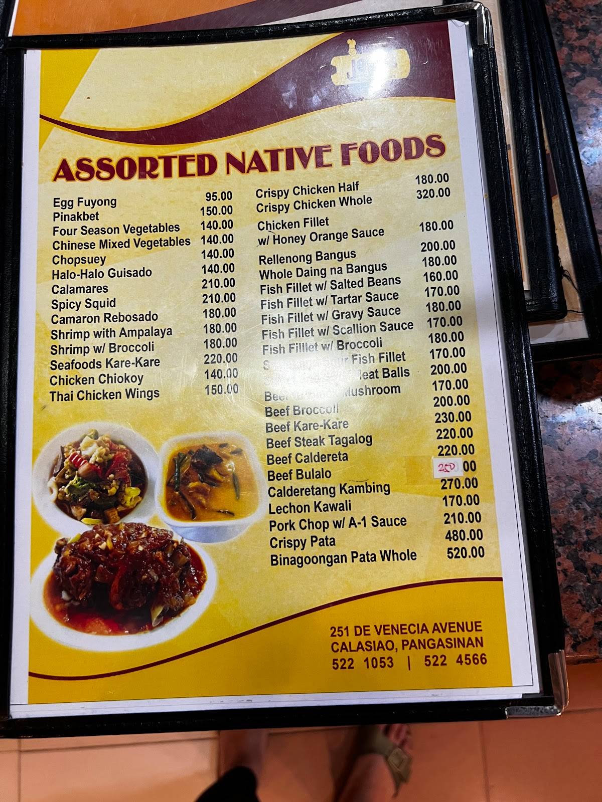 Menu at Jech's Bakery & Restaurant, Dagupan