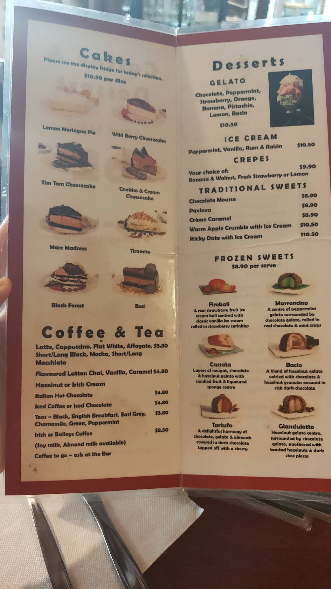 Menu at Sofia Camberwell fast food, Camberwell